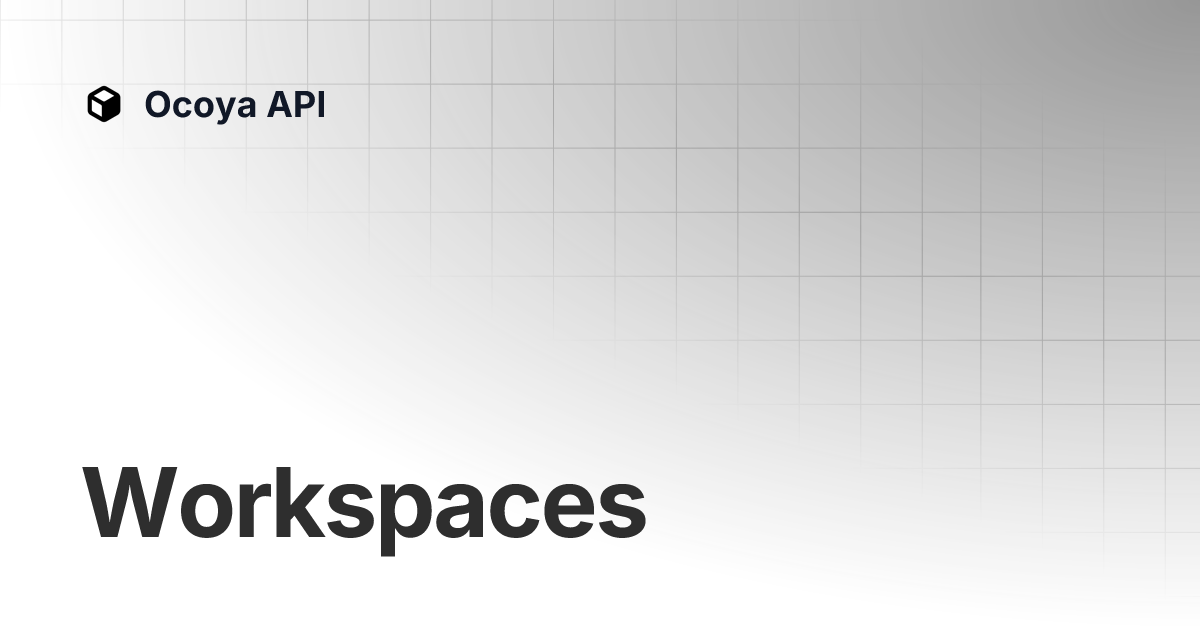 Workspaces | Ocoya API